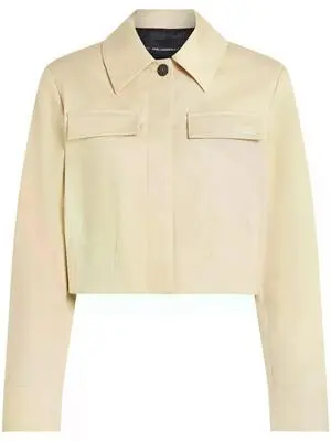 Karl Lagerfeld Cropped Blouson Jacket - Neutrals