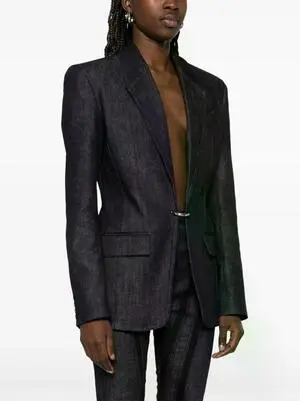 MUGLER Pierced Tailored Blazer - Blue