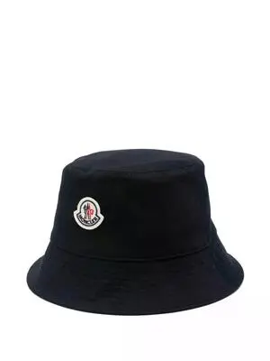 Moncler Logo-patch Bucket Hat - Blue