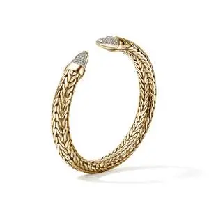 John Hardy Spear Diamond Flex Cuff - Gold