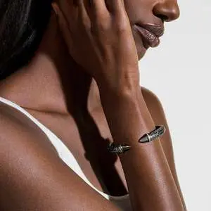 John Hardy Spear Flex Cuff With Dark Diamonds