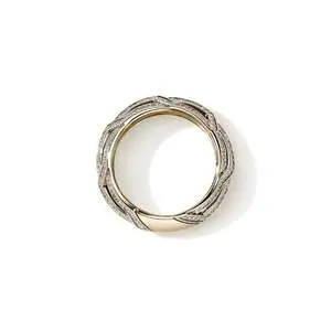 John Hardy Icon 50 Band Ring With Diamonds