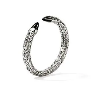 John Hardy Spear 5.0 Flex Cuff With Black Onyx - Sterling Silver