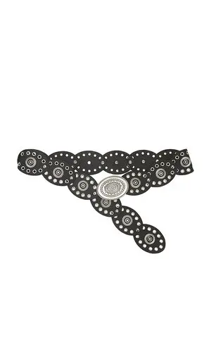 LOVERS AND FRIENDS Wyatt Belt - Black & Silver