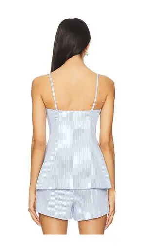 Simkhai Vivvy Bustier Top - Blue Hydrangea Stripe