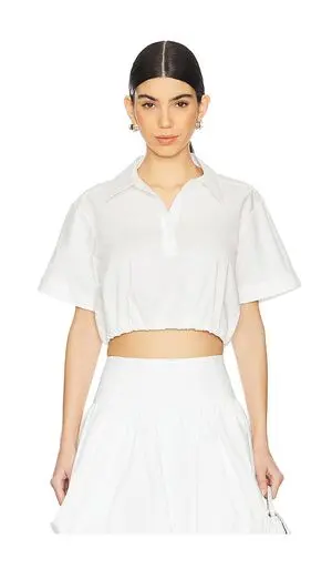 Simkhai Nicky Short Sleeve Crop Top