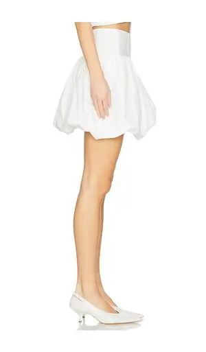 Simkhai Pippa Bubble Mini Skirt - White