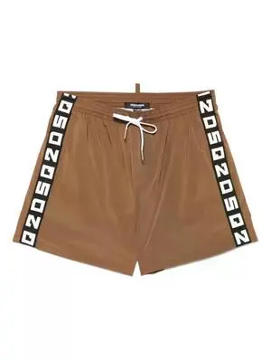 Dsquared2 Boxer Midi Swim Shorts - Brown