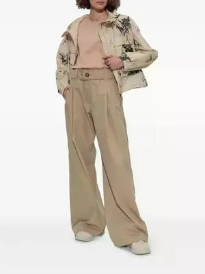 Moncler Buttoned Palazzo Pants - Neutrals