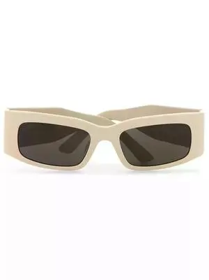 Balenciaga Rectangle-frame Sunglasses - Neutrals