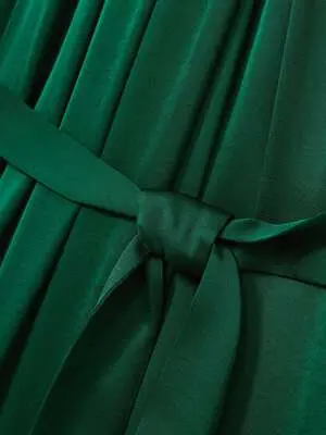 REISS Satin Wide-leg Jumpsuit With Sash - Green
