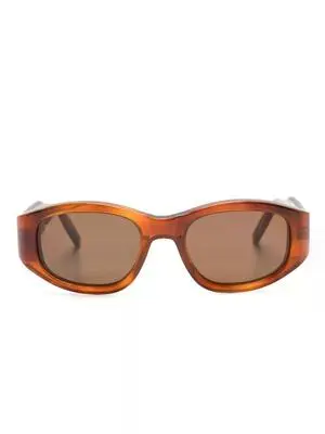 SESTINI EYEWEAR Nove Oval-frame Sunglasses - Brown