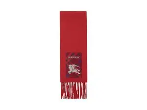 Burberry Solid Label Scarf - Rust