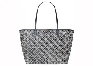 Tory Burch T Monogram Zip Tote - Navy Blue
