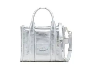 Marc Jacobs Metallic Leather Small Tote - Silver