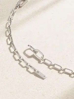 Messika My Move 18-karat White Gold Diamond Necklace - Silver