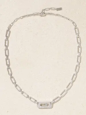 Messika My Move 18-karat White Gold Diamond Necklace - Silver