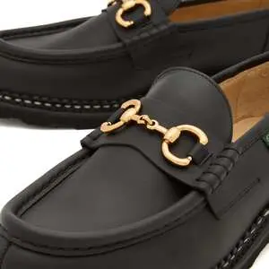 Paraboot Orsayti Leather Moccasin Loafer - Black