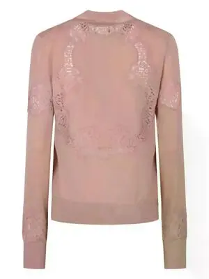 Dolce & Gabbana Cardigan With Lace Detailing - Pink