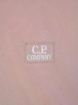 C.P. COMPANY Logo-patch Polo Shirt - Pink