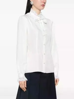 Alessandra Rich Silk Poplin Shirt
