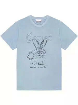 GANNI Bunny Print T-shirt