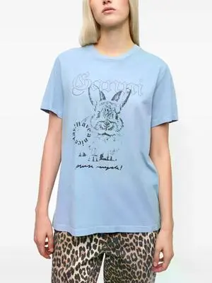 GANNI Bunny Print T-shirt
