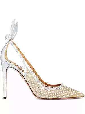 Aquazzura Silver Tone Pumps