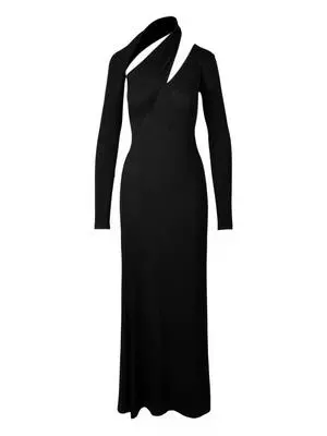 IOANA CIOLACU Cut-out Detail Midi Dress - Black