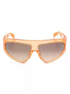 Balmain Shield-frame Tinted Sunglasses - Orange