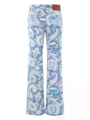 Etro Printed Straight-leg Jeans