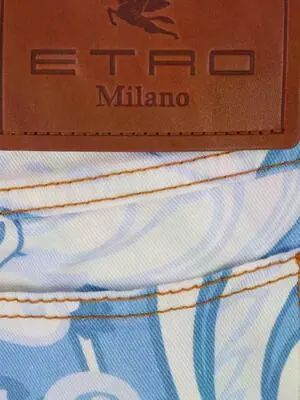 Etro Printed Straight-leg Jeans
