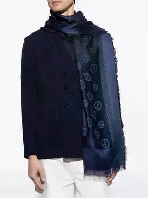 Giorgio Armani Silk Scarf - Blue