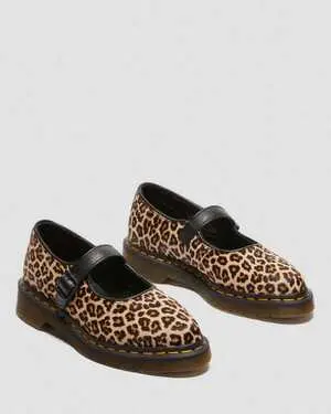 Dr. Martens Elphie Leopard Print Mary Jane Shoes