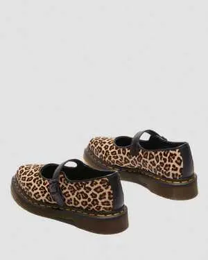 Dr. Martens Elphie Leopard Print Mary Jane Shoes