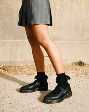 Dr. Martens Elphie Virginia Leather Mary Jane Shoes - Black