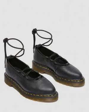 Dr. Martens Elphie Ii Virginia Leather Ballet Flats - Black