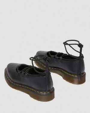 Dr. Martens Elphie Ii Virginia Leather Ballet Flats - Black