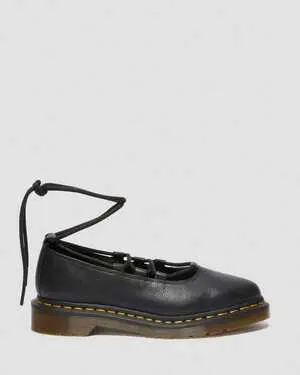 Dr. Martens Elphie Ii Virginia Leather Ballet Flats - Black