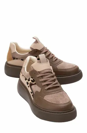 PROLOGUE SHOES Ida Platform Sneakers - Brown