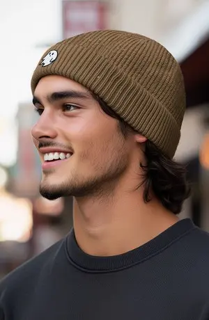 DALIX Ghost Fisherman Beanie - Tan