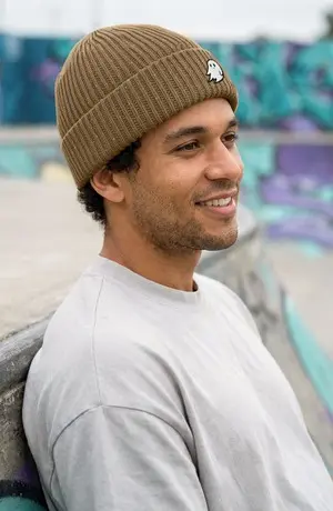 DALIX Ghost Fisherman Beanie - Tan