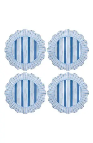 JULISKA Cabana Set Of 4 Melamine Dinner Plates - Ocean