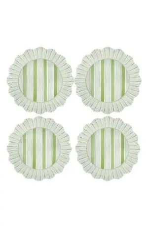 JULISKA Cabana Set Of 4 Melamine Dinner Plates - Seagrass