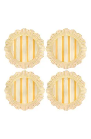 JULISKA Cabana Set Of 4 Melamine Dinner Plates - Sunshine