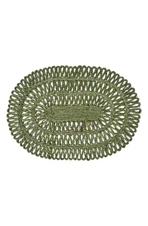 JULISKA Straw Loop Oval Placemat - Seagrass