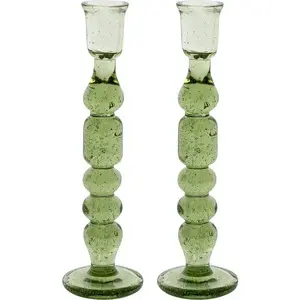 JULISKA Provence Set Of 2 Candlesticks Basil
