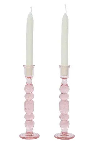 JULISKA Provence Set Of 2 Candlesticks - Blush
