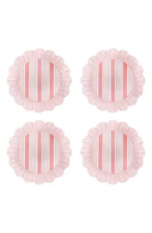 JULISKA Cabana Set Of 4 Melamine Salad Plates - Coral