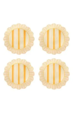 JULISKA Cabana Set Of 4 Melamine Salad Plates - Sunshine